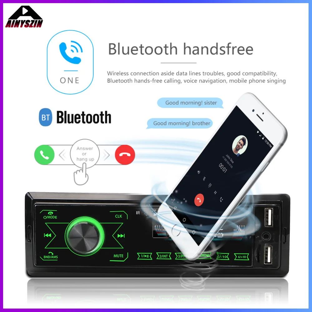 Radio Estéreo de 1 Din para coche, reproductor MP3 táctil con entrada ...