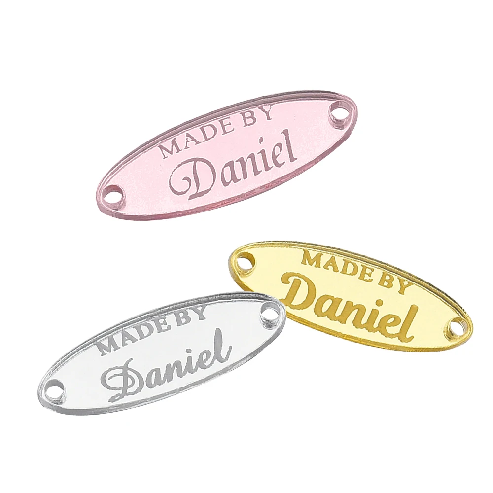 Personalized Hand Made Tags Clothing DIY Gift Rectangle Acrylic ...