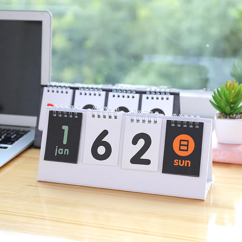 365 Days Countdown Calendar with Months, Date, Week Coil Binding Table ...