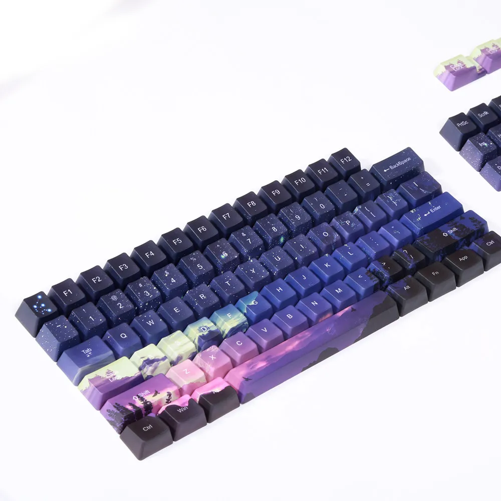 Sunset-Starry-Sky-Keycap-PBT-Sublimation-Keycaps-OEM-Profile-Mechanical ...
