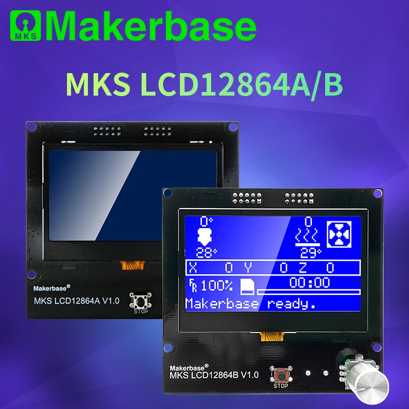 Makerbase MKS LCD12864A/B intelligent display LCD controller panel module smart display 3D ...