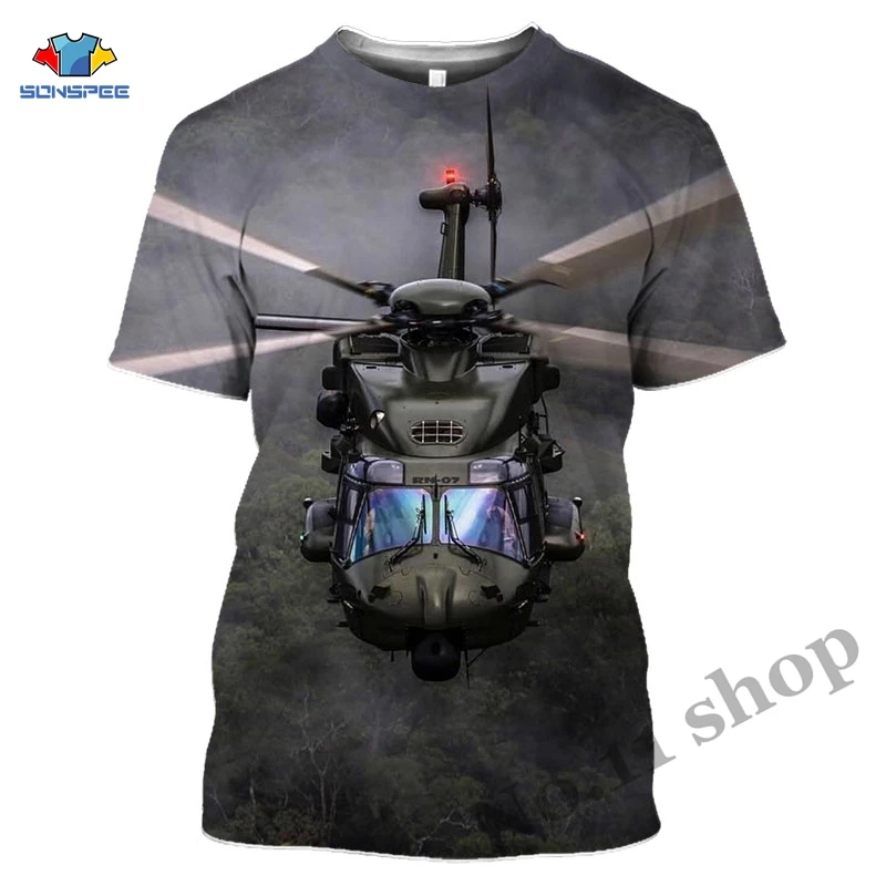 Helicopter-T-shirts-Harajuku-3D-print-Men-Women-Clothes-Hip-Hop-T ...