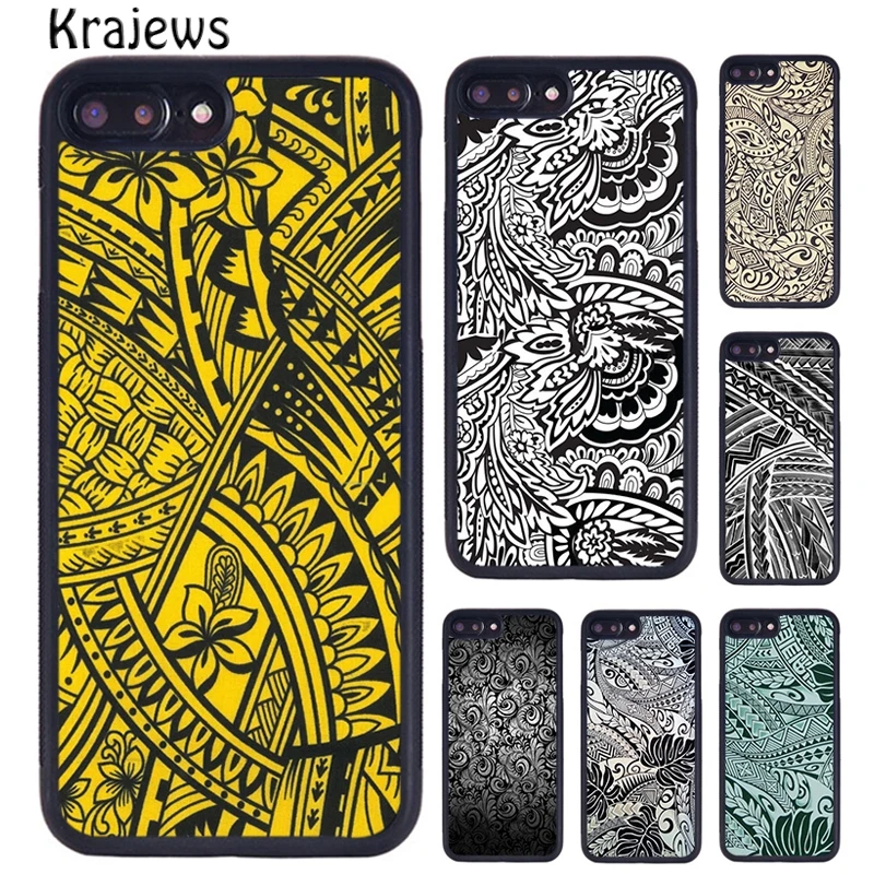 Krajews Maori Tribal Samoan Polynesian Phone Case For iPhone 14 5 SE 6s ...