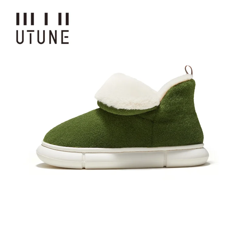 UTUNE-Boots-Women-Winter-Shoes-Felt-Thick-Warm-Slip-on-Home-Slippers ...