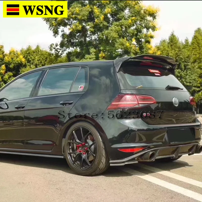 Carbon Fiber CAR REAR WING TRUNK LIP SPOILER FOR Volkswagen GOLF 7 MK7 ...