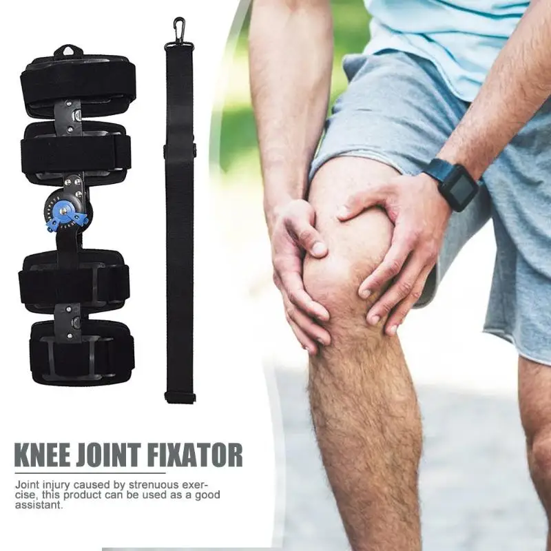 Adjustable Knee Joint Fixator Wrap Around Hinged Knee Brace Support ...