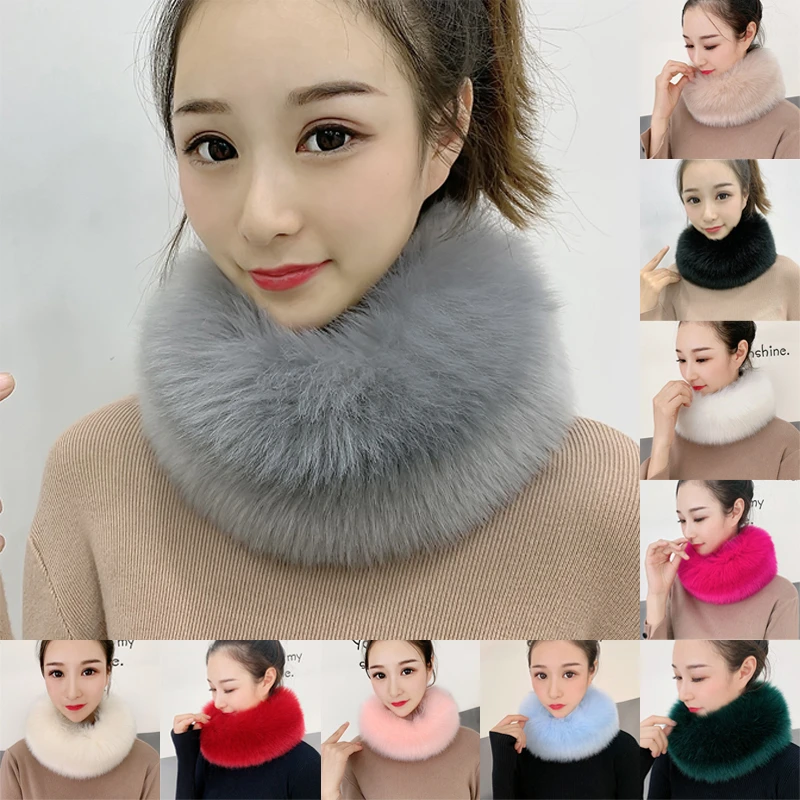 Fur Scarf Scarves Collar Neck | Fur Collar Winter Scarf Shawl - 53cm ...