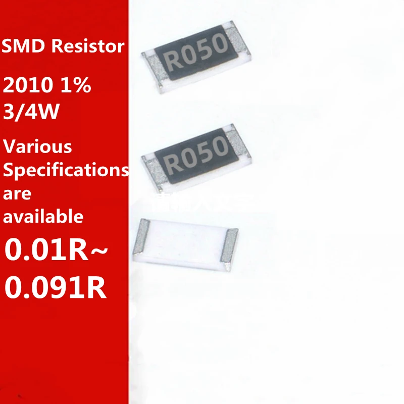50PCS 2010 3/4W SMD Resistance 1% 0.01R~0.091R 0.015R 0.02R 0.03R 0.047R 0.05R 0.062R 0.082R ...