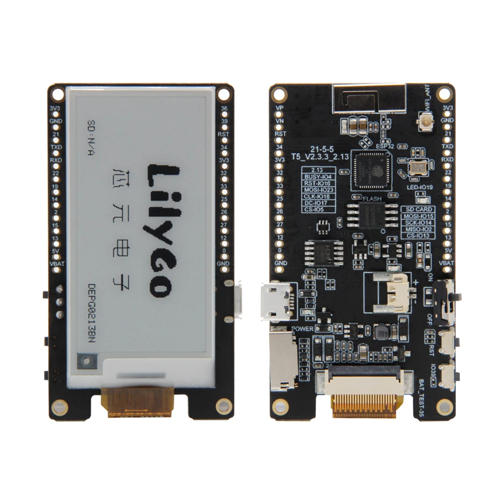 L-LIGO-E-Paper-Tela-Chip-Driver-Display-de-baixa-pot-ncia-Novo-TTGO-T5 ...