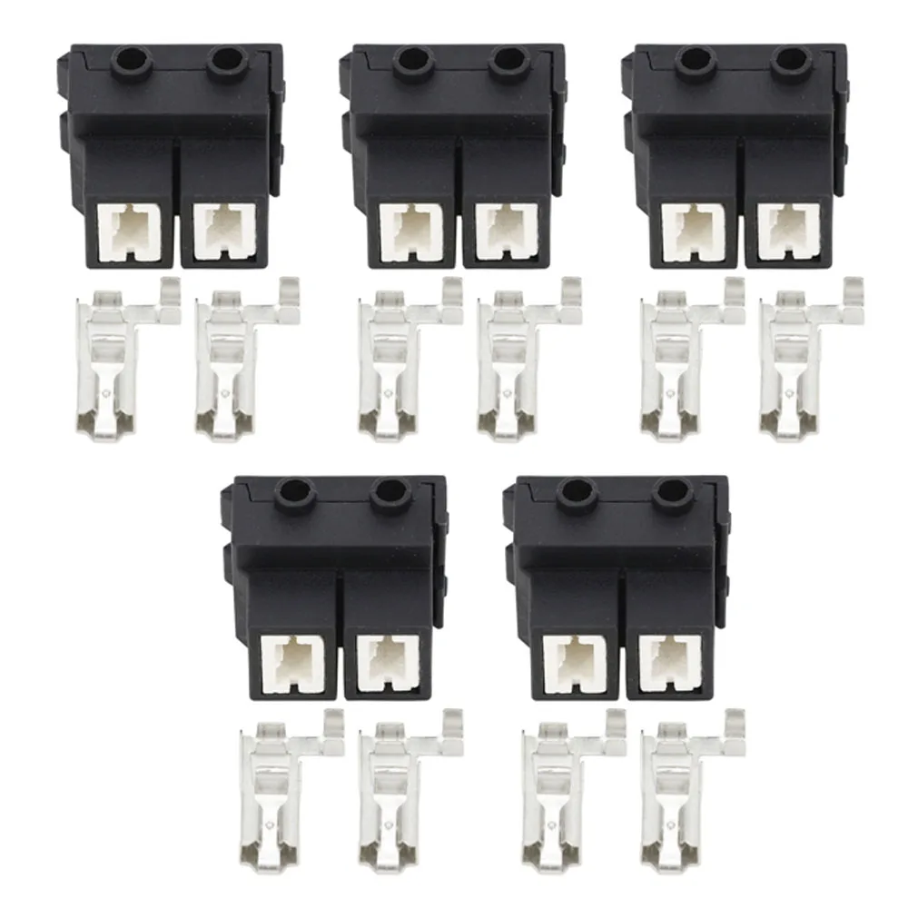 5 Sets 2 Pin H7 Ceramic High Temperature Ceramics Corner H7 Bulb Socket ...