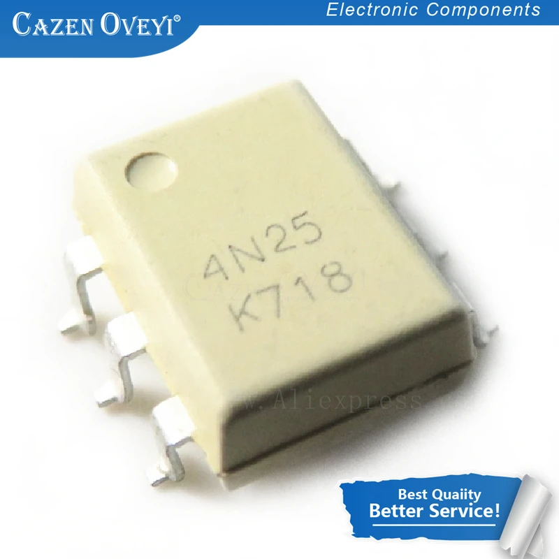 10 pçs/lote 4N25 EL4N25 DIP6 SMD 6 Transistor optocouplers saída PTR 20 ...