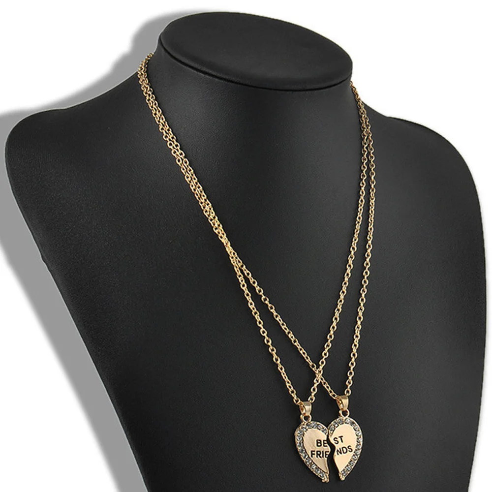 2pcs/set Best Friend Letter Pendant Necklace Women Men Fashion ...