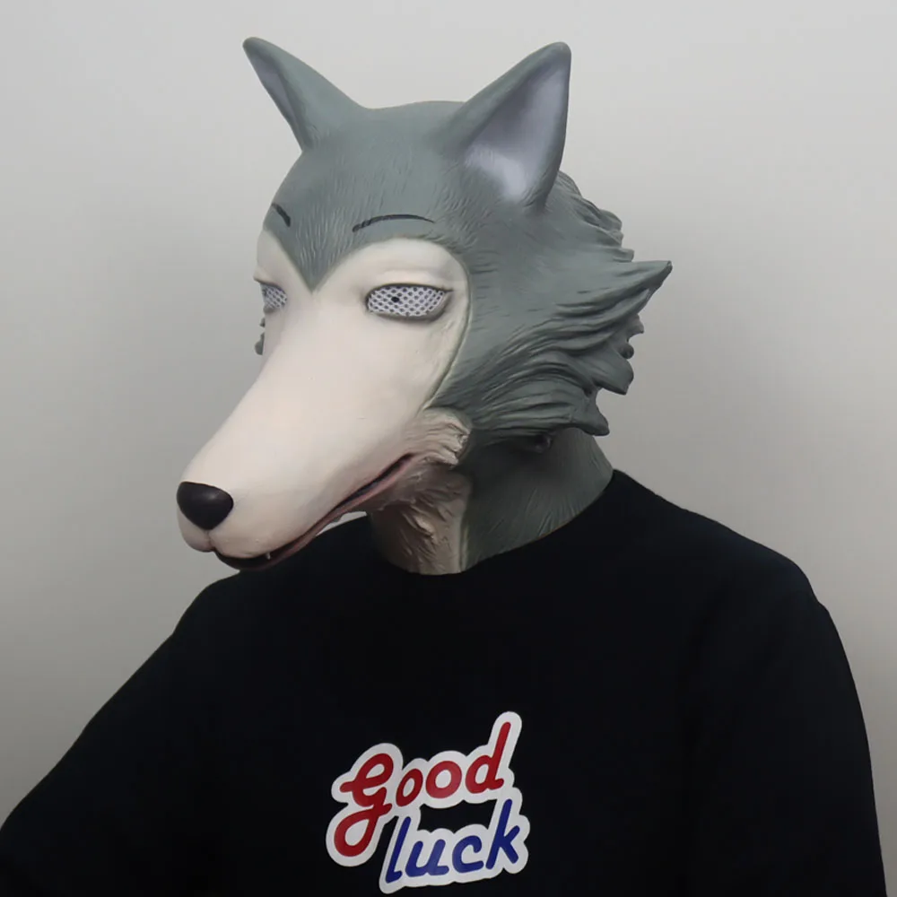 Anime BEASTARS Legoshi Wolf Mask Cosplay Animal Latex Masks Halloween ...