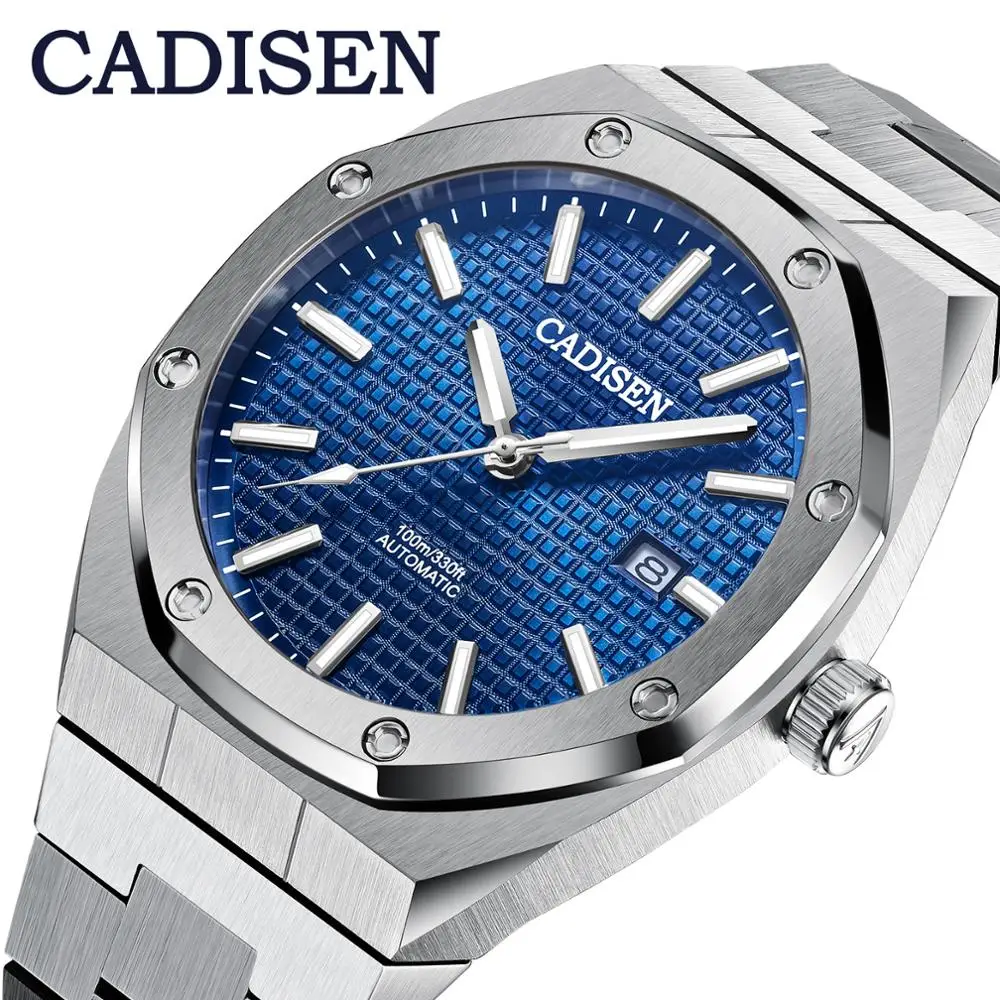 Cadisen Japan Nh35a Movt Men's Watches Mechanical Automatic Watch Men 100m Waterproof Stainless ...