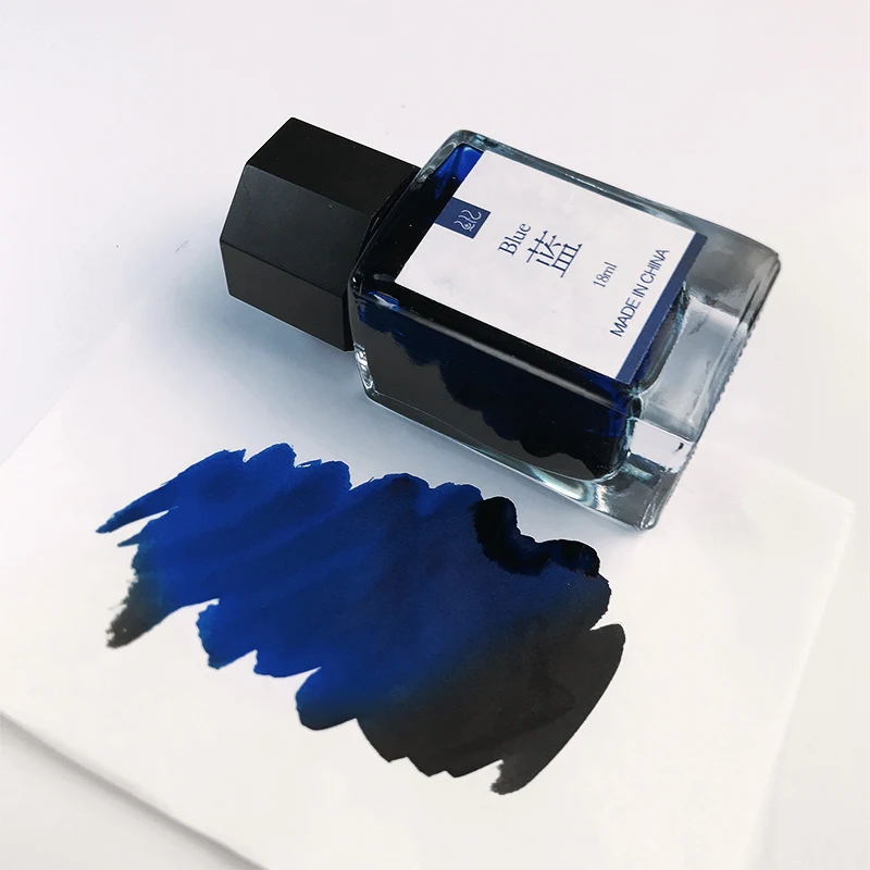 18ml Fountain Pen Ink Black Blue Red Dark-blue Non-carbon Ink for Glass ...