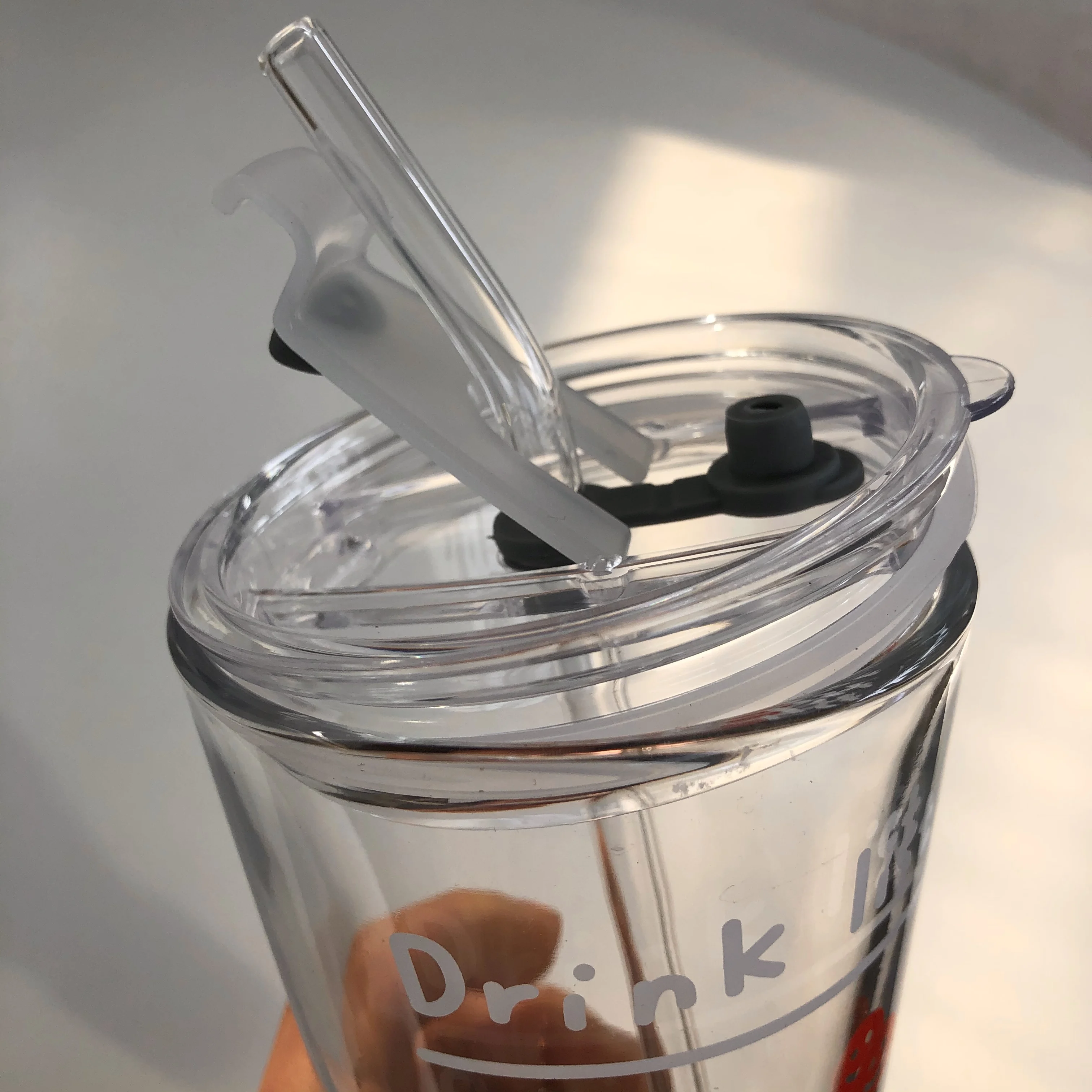 SERVICE A CAFE,Bleu-301-400ml--Tasse en paille de Style coréen Ins, grande capacité, lettre ...