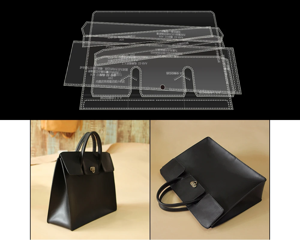 new-kraft-paper-template-acrylic-leather-template-diy-leather-sewing
