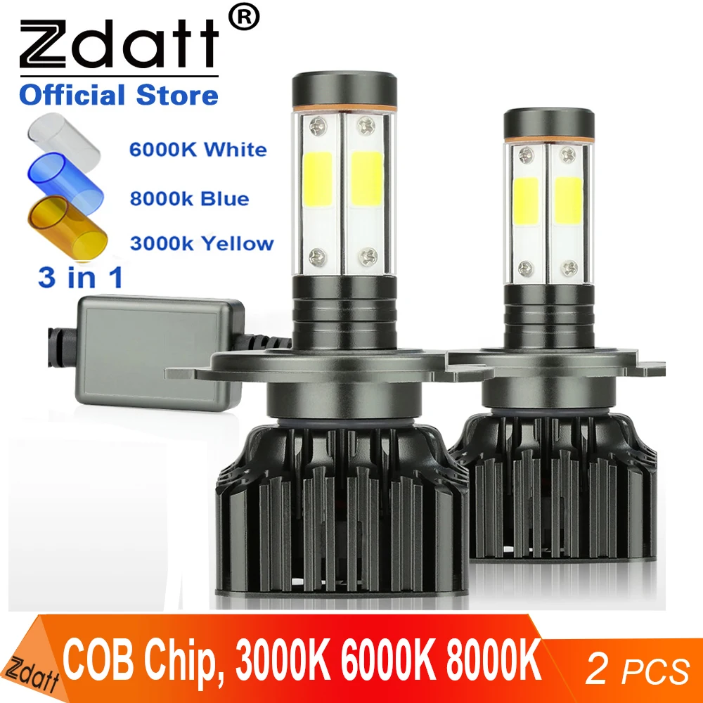 Zdatt H7 Led H4 H11 H13 9008 9005 Hb3 9006 Hb4 Car Headlight Bulbs 100w ...