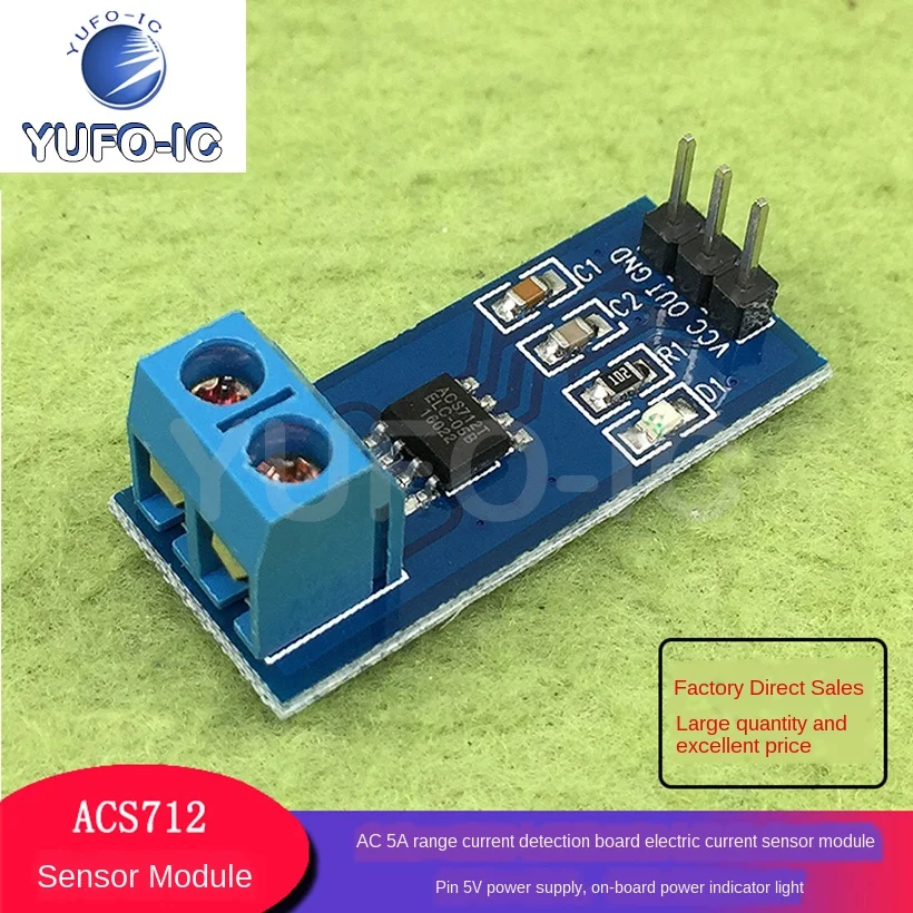 Free Ship 1pcs 5a Range Acs712 Module Acs712elctr-05a Electric Current ...