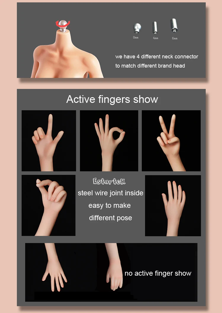Estartek 1 6 Sexy 028m Silicone Sdf Female Middle Bust Body For