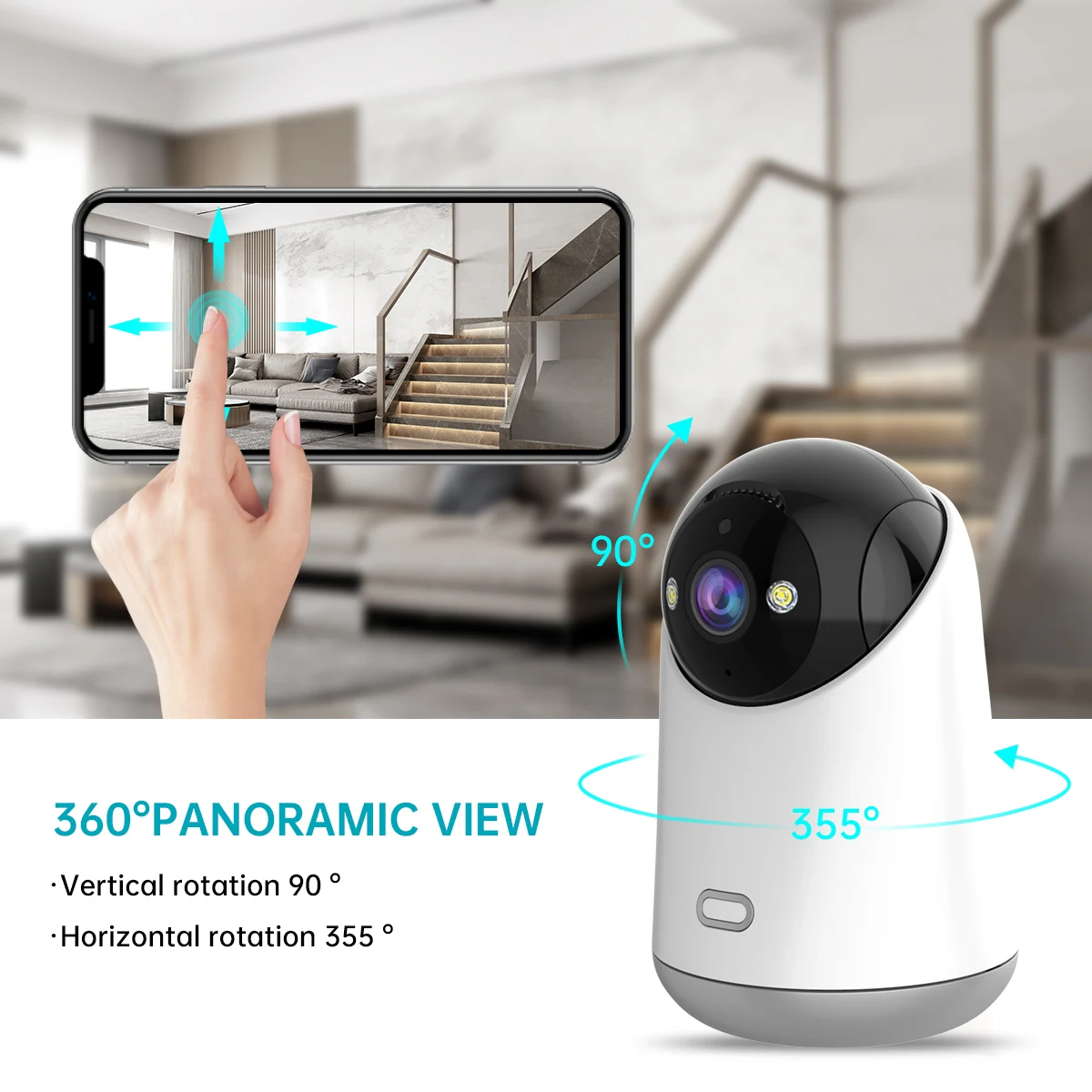 Lenovo 5Mp Smart Ip Kamera Megfigyelő 2,4 5G Wifi Cctv Baby Monitor ...