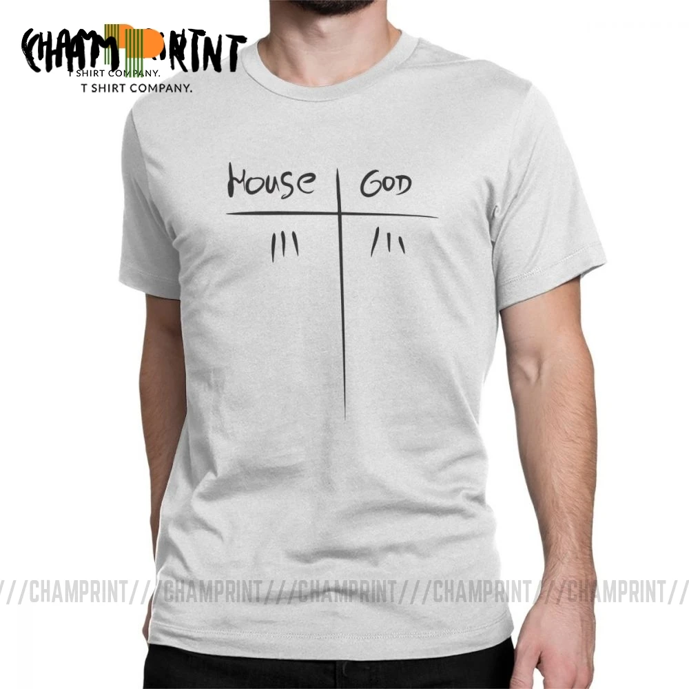 House-MD-Vs-God-Novelty-T-Shirt-for-Men-Hugh-Laurie-Dr-House-Short ...