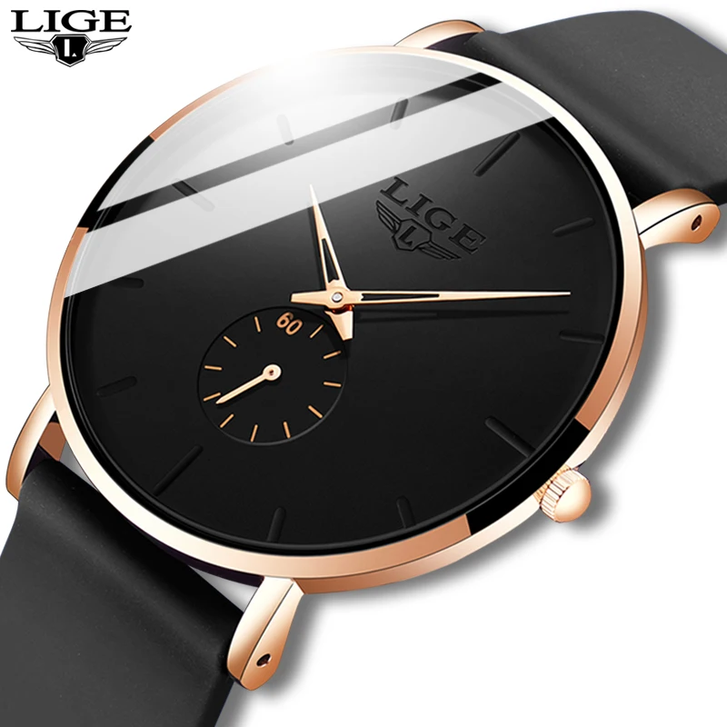 LIGE reloj analógico de cuarzo para hombre, accesorio de pulsera ...