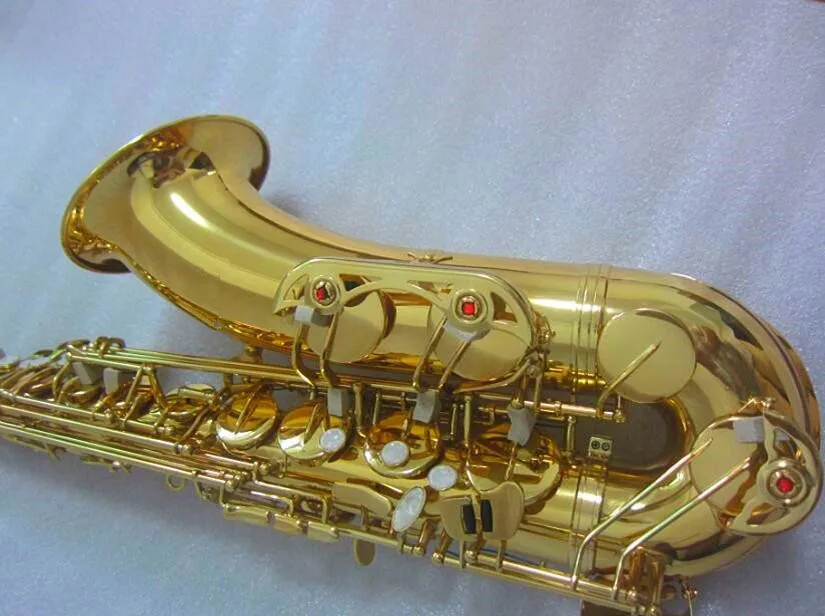 Saxofón Tenor B, instrumento musical de oro lacado plano, profesional ...