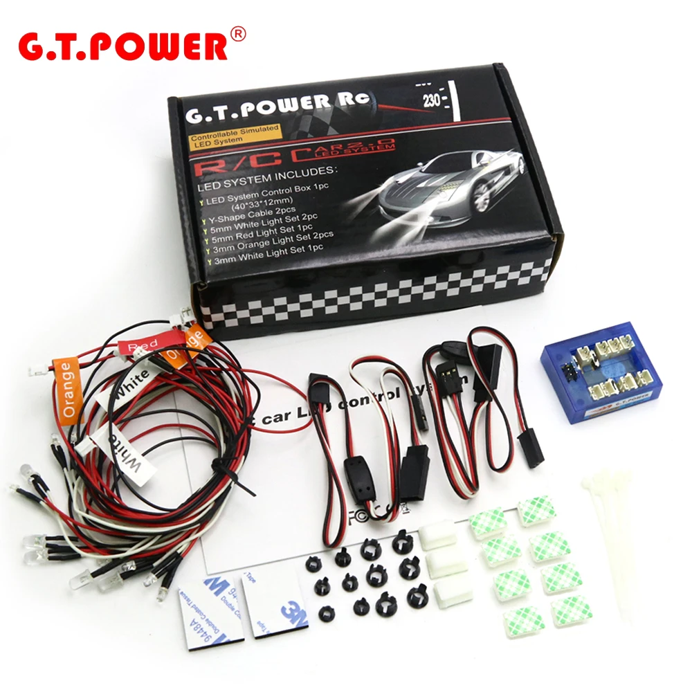 GT Power RC Auto beleuchtung 8LED Blinkende Beleuchtung Licht Draht ...