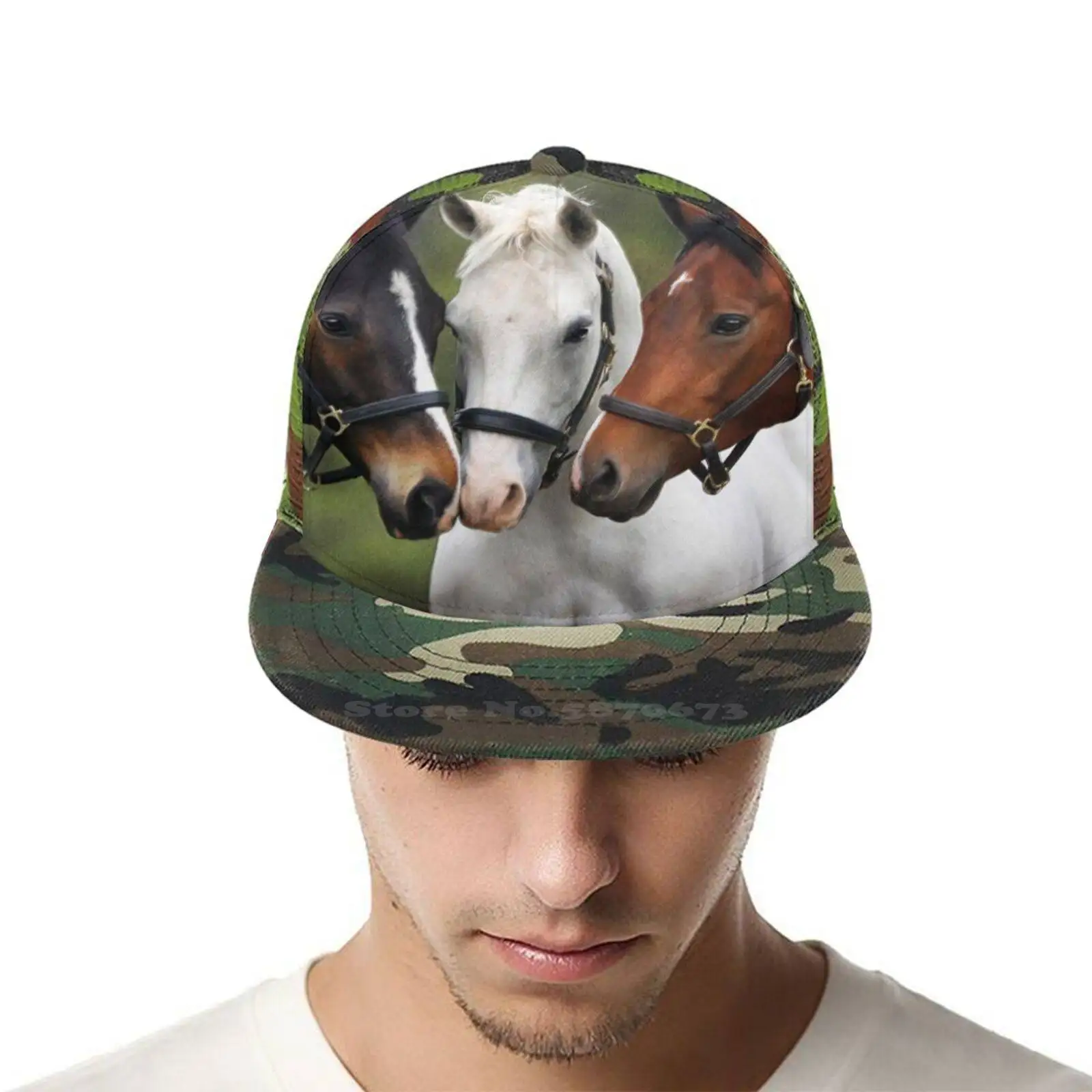 Horses With Caps On Them