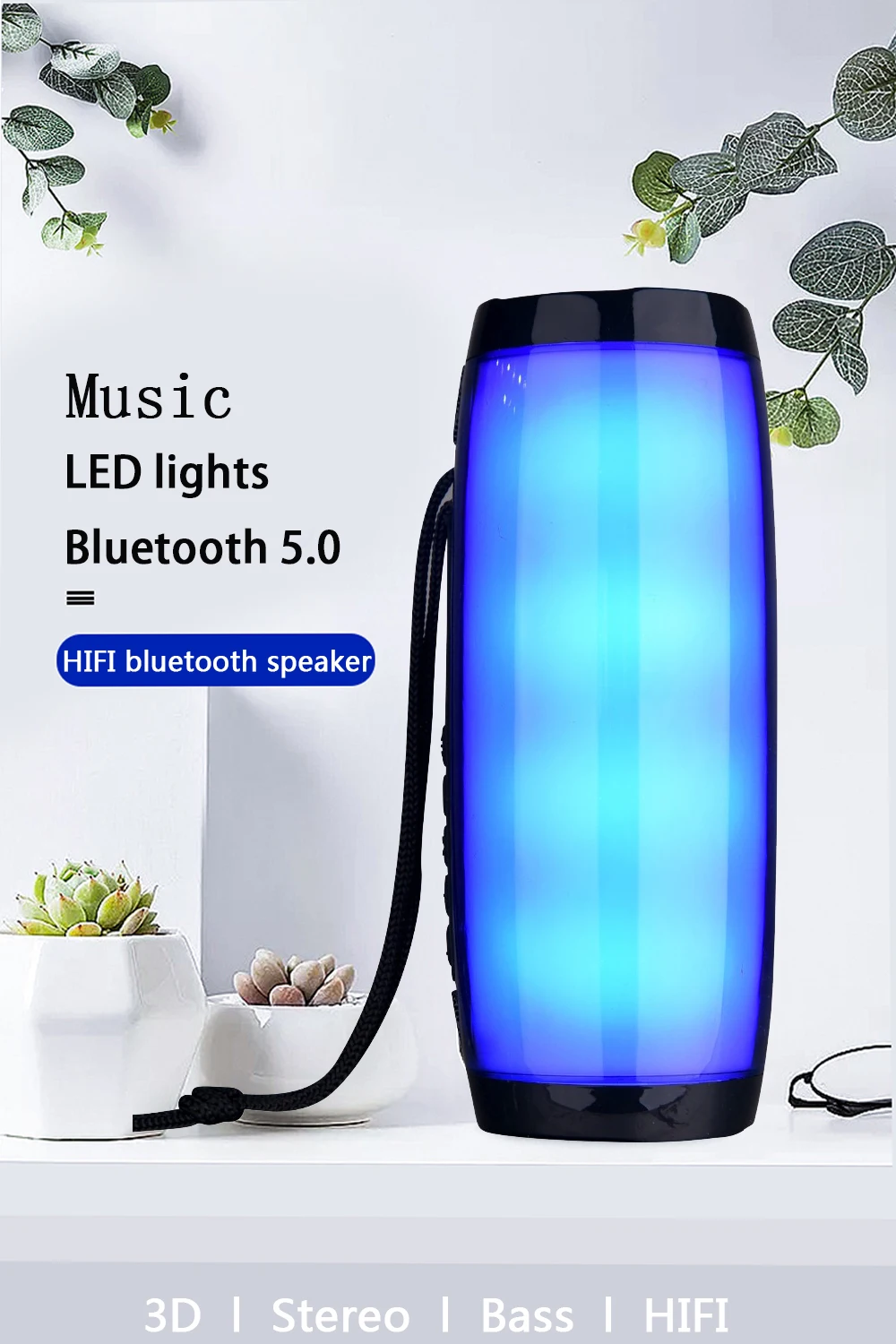 LED Speakers Portable Bluetooth Speaker Column Soundbar Wireless ...