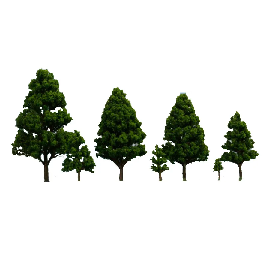 200pcs/lot 3cm 1/1000 Architecture Model Green Tree For Sand Table ...