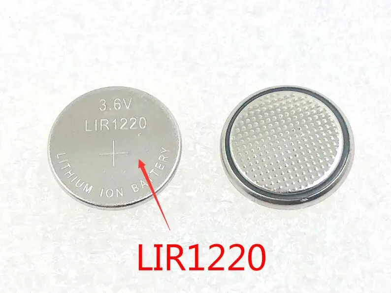 2 uds nuevo LIR1220 1220 recargable de Li Ion 3,6 V batería botón ...