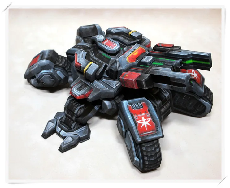 StarCraft 2 Terran Human the Crucio Siege Tank DIY Paper Model 11cm=4 ...