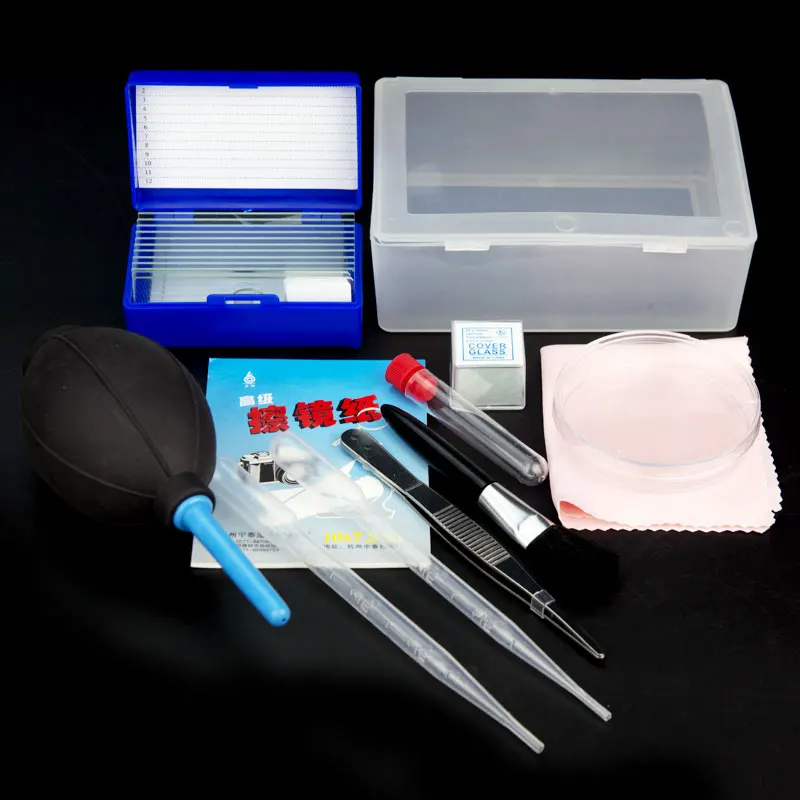 Kit de accesorios para microscopio, caja para experimentos de ciencia ...