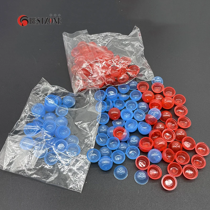 Very Small 100Pcs 0.42Inch Mini 10.7MM Red Blue Plastic Capsules Toy ...