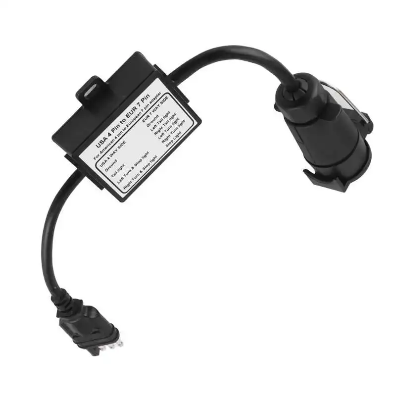 tow-hook-Towing-Trailer-Trailer-Connector-Light-Converter-USA-4-Pin-to ...