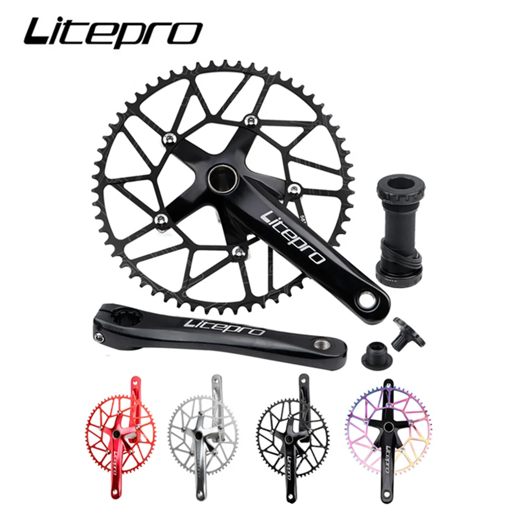 Litepro Folding Bike Hollow Integrated Crank Chainwheel Sprocket ...