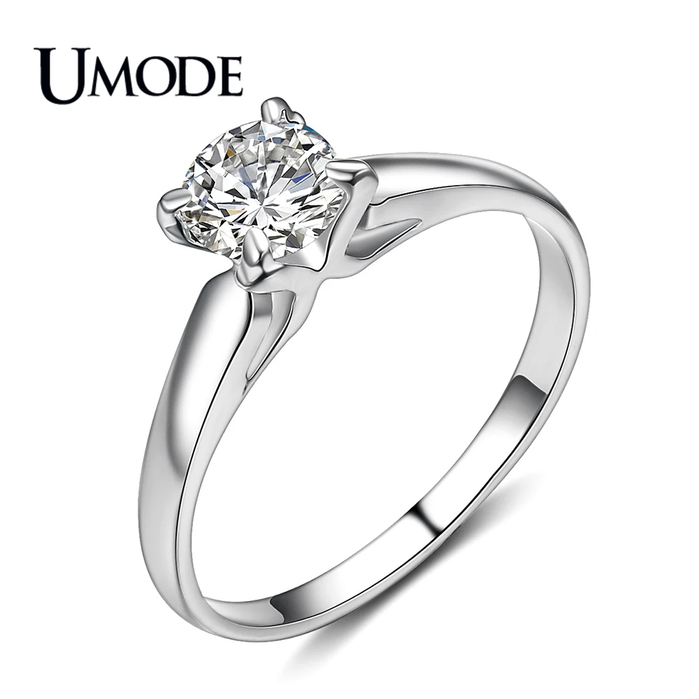 UMODE-Fashion-White-Gold-Color-Rings-for-Women-Top-CZ-Zirconia-Jewelry ...
