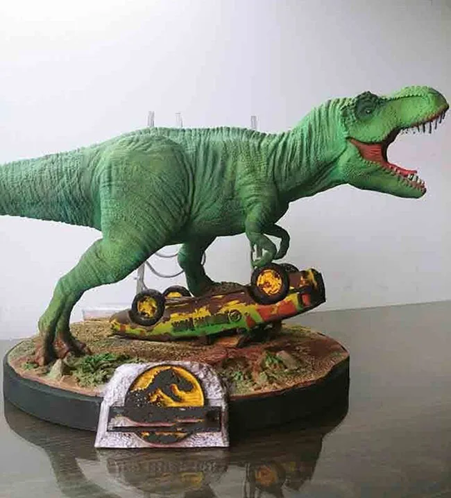 Unassambled 1/32 ancient Dinosaur with Scrap (WITH BASE ) Resin figure ...