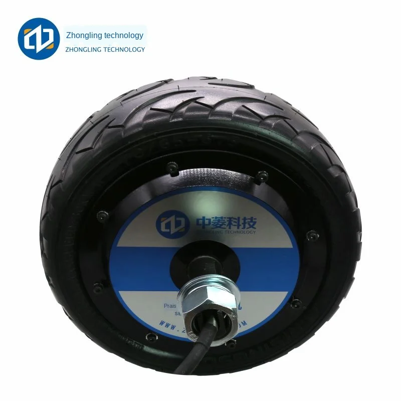 10-Inch Heavy-Duty Rubber Tire Built-in Encoder AGV DC Brushless Hub ...