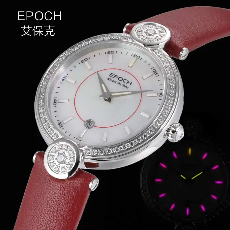 EPOCH Women Tritium Light T100 Watch Ronda Movement Quartz Luminous ...
