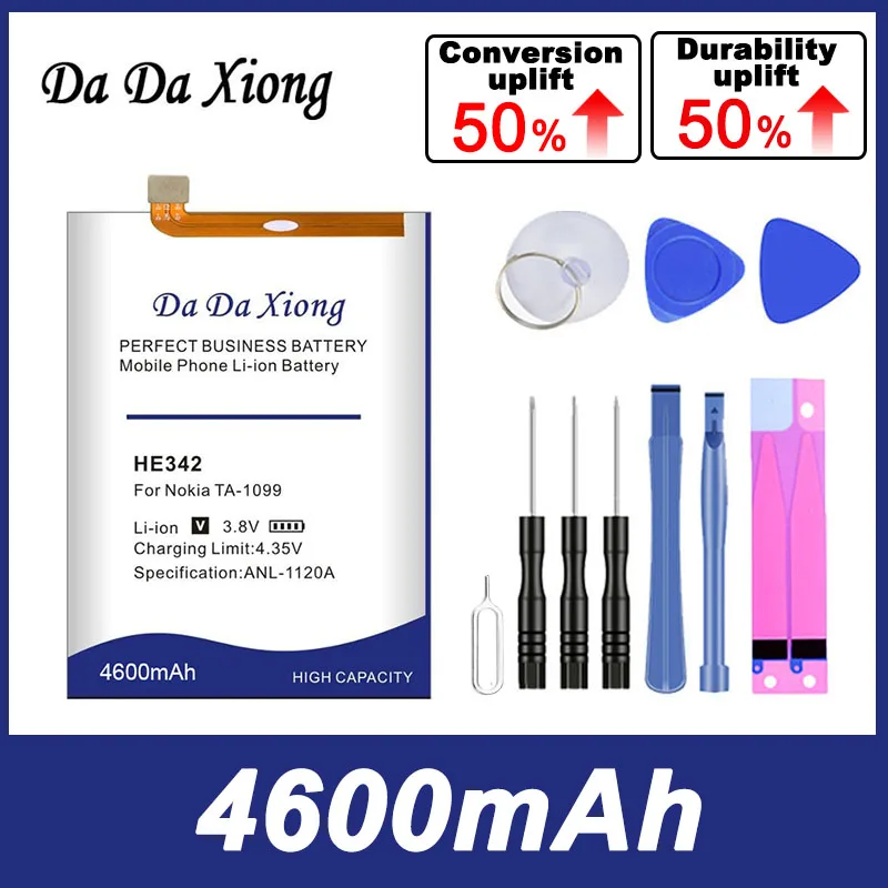 HE342-HE-342-4600mAh-Smart-Phone-Bateria-For-Nokia-X6-2018-6-1-Plus-TA ...