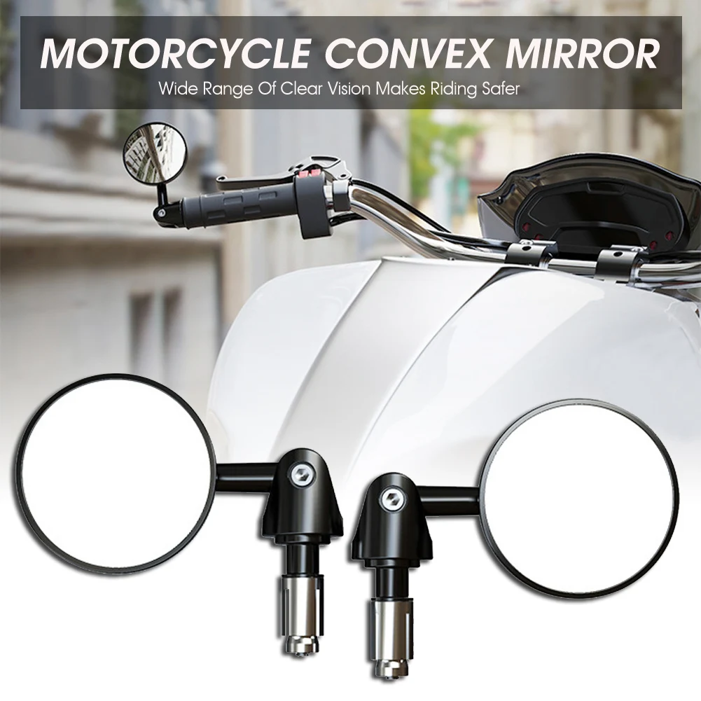 Universal 2pcs/pair Motorcycle Rear View Mirrors Round 7/8" Handle Bar ...