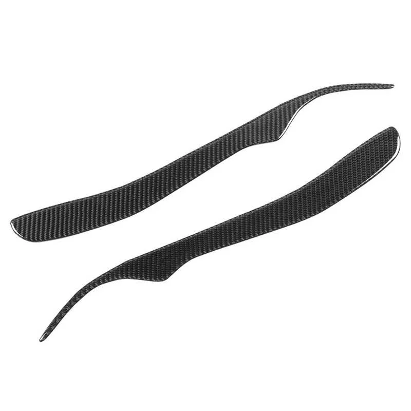 Pair Headlight Eyelid Headlamp Eyebrow Decal Carbon Fiber Sticker Strip ...