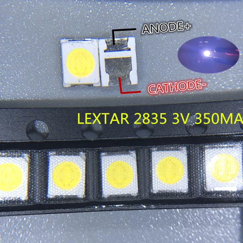 100pcs Original LEXTAR 2835 3528 1210 3V 2W SMD LED For Repair TV ...
