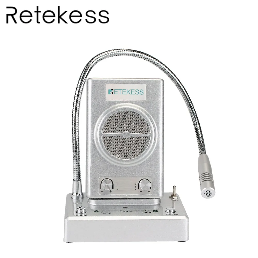 RETEKESS 3W Dual Way Window Counter Intercom Interphone System For ...
