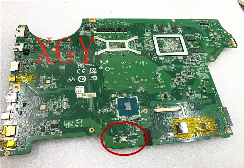 For Msi Ge62 Pe60 Gp62 Laptop Motherboard Ms-16j61 Ms-16j6 1.1 With I7 ...