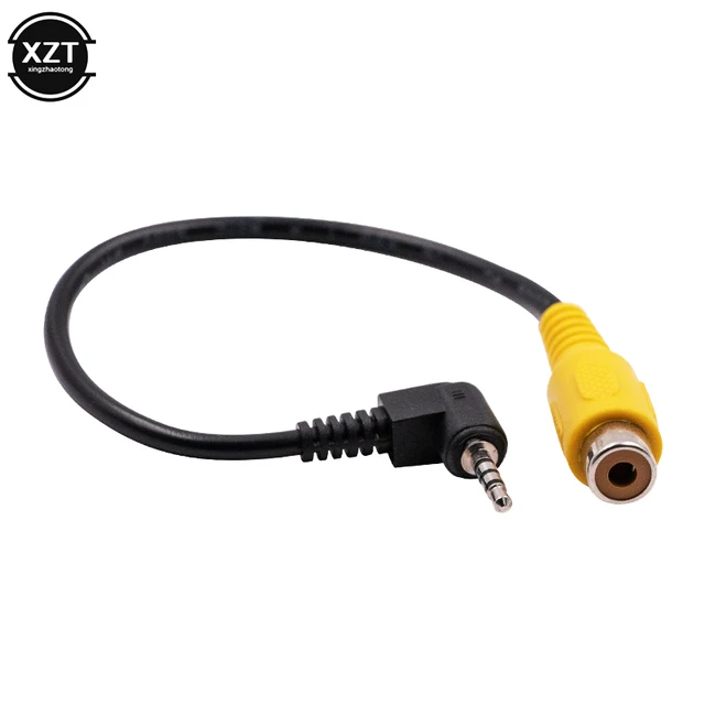 1PC AV In Video Cable Adapter 2.5mm AV Jack Male Plug To RCA Female ...