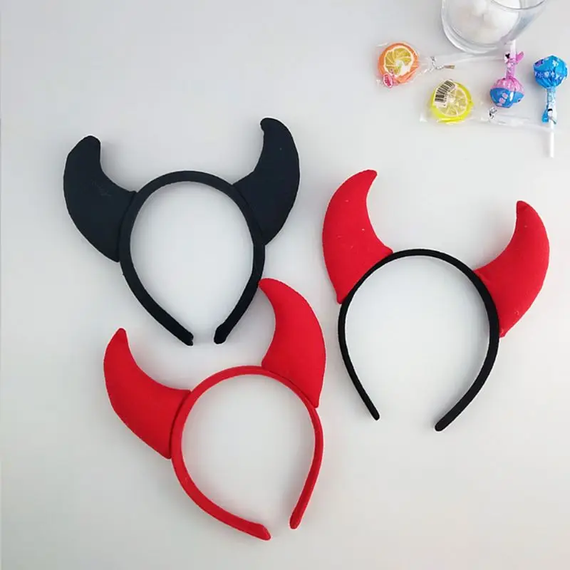 Diadema-con-orejas-de-diablo-para-ni-os-y-adultos-diademas-divertidas ...